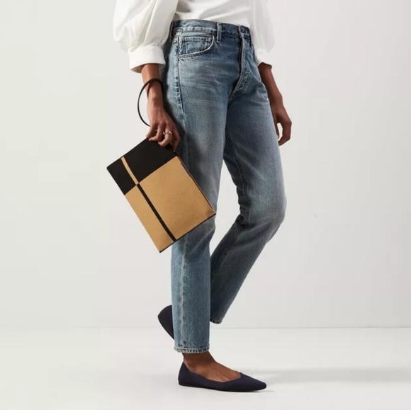 Rothy's | Bags | Retired Rothys The Wristlet Black Dark Camel Clutch ...